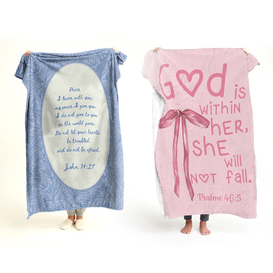 Custom Bible Verse Blanket – Personalized Christian Throw, Scripture ...