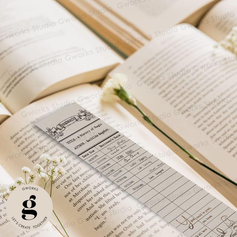 Wizard Bookmarks Bundle Potterhead Gift Hedwig and Magic School Library ...