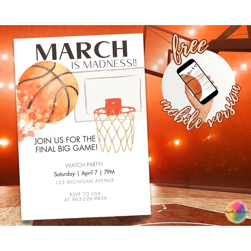 March Madness Invitations - Etsy