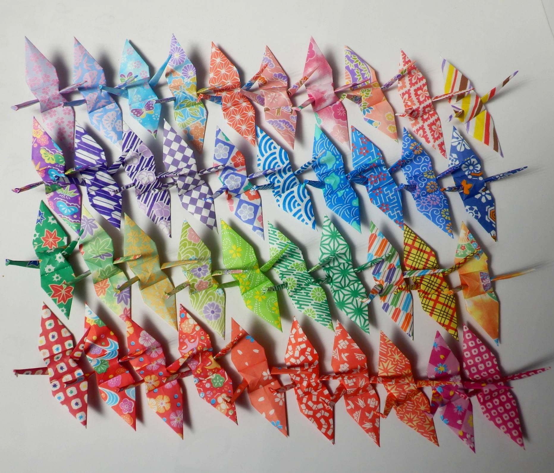 40 Small Origami Cranes Origami Paper Cranes Origami Crane | Etsy
