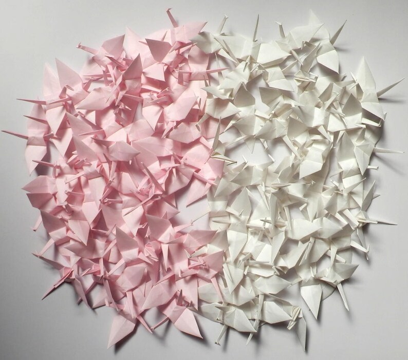 100 Small Origami Cranes Origami Paper Cranes Made of 7.5cm - Etsy