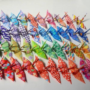 40 Small Origami Cranes Origami Paper Cranes Origami Crane - Made of 7 ...