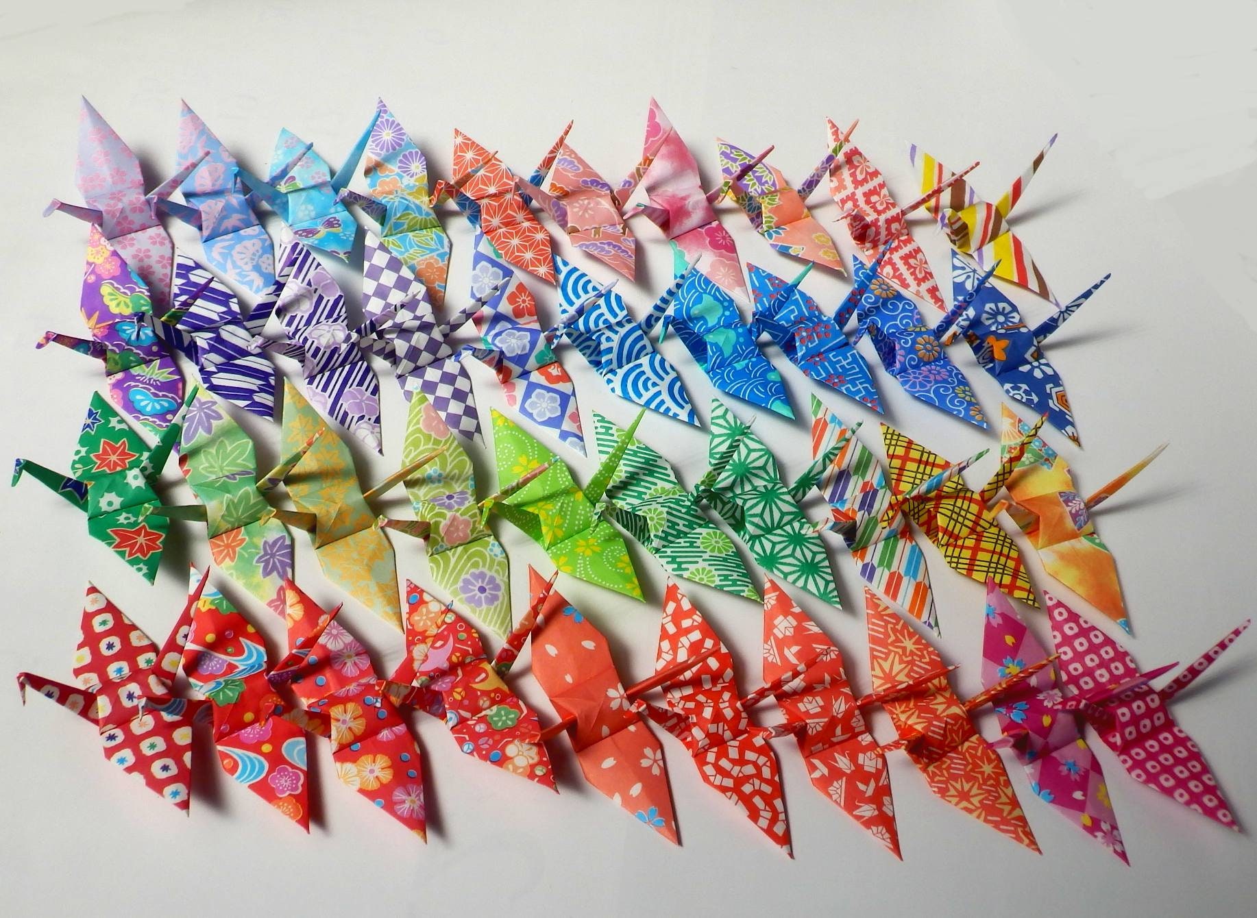 40 Small Origami Cranes Origami Paper Cranes Origami Crane | Etsy