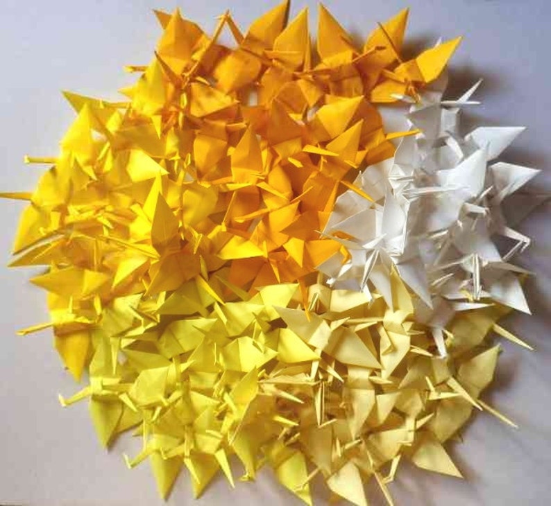 100 Small Origami Cranes Origami Paper Cranes Made of 7.5cm - Etsy