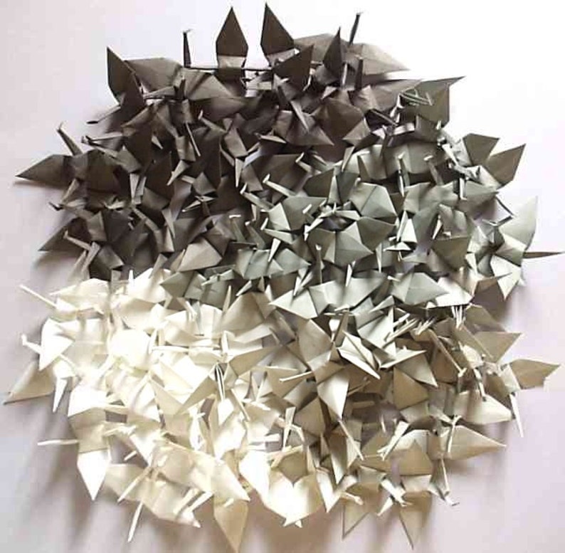 100 Small Origami Cranes Origami Paper Cranes Made of 7.5cm | Etsy