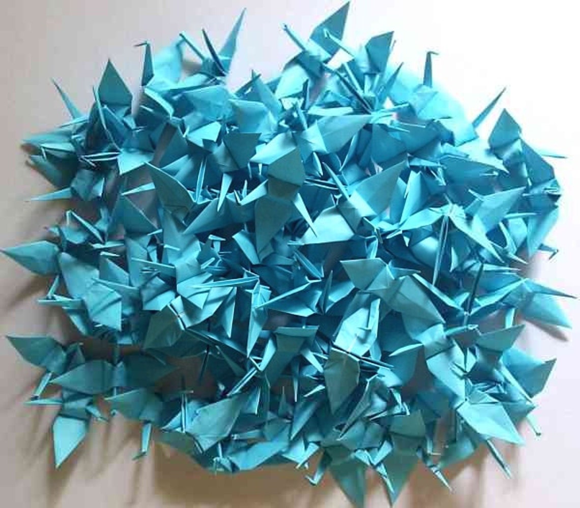 100 Small Origami Cranes Origami Paper Cranes Made of 7.5cm | Etsy
