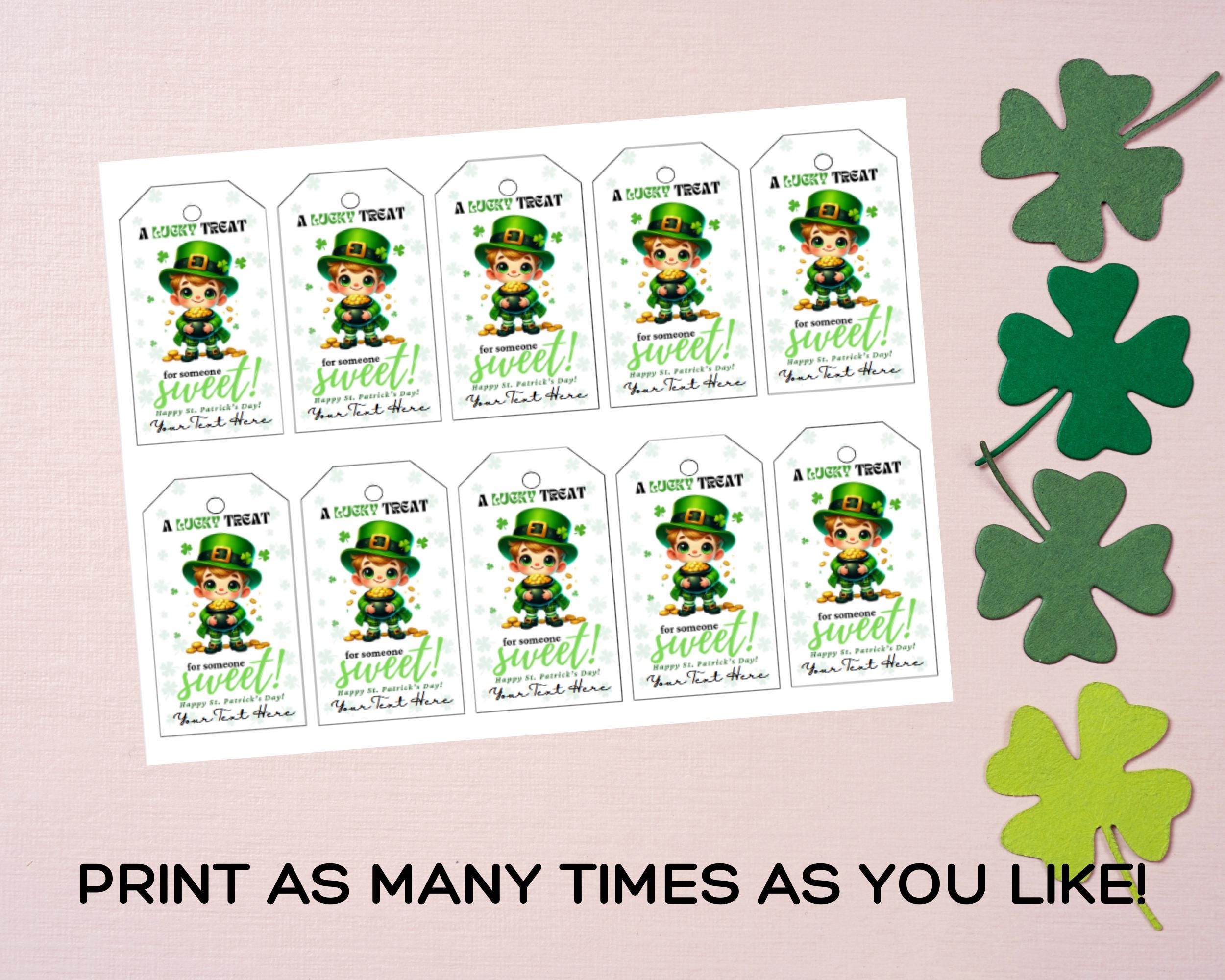 St. Patrick Day Gift Tags, Printable St Patrick's Day Gift Tag, Instant ...