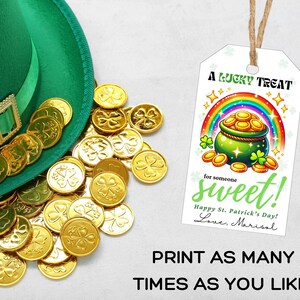 St. Patrick Day Gift Tags, Printable St Patrick's Day Gift Tag, Instant ...
