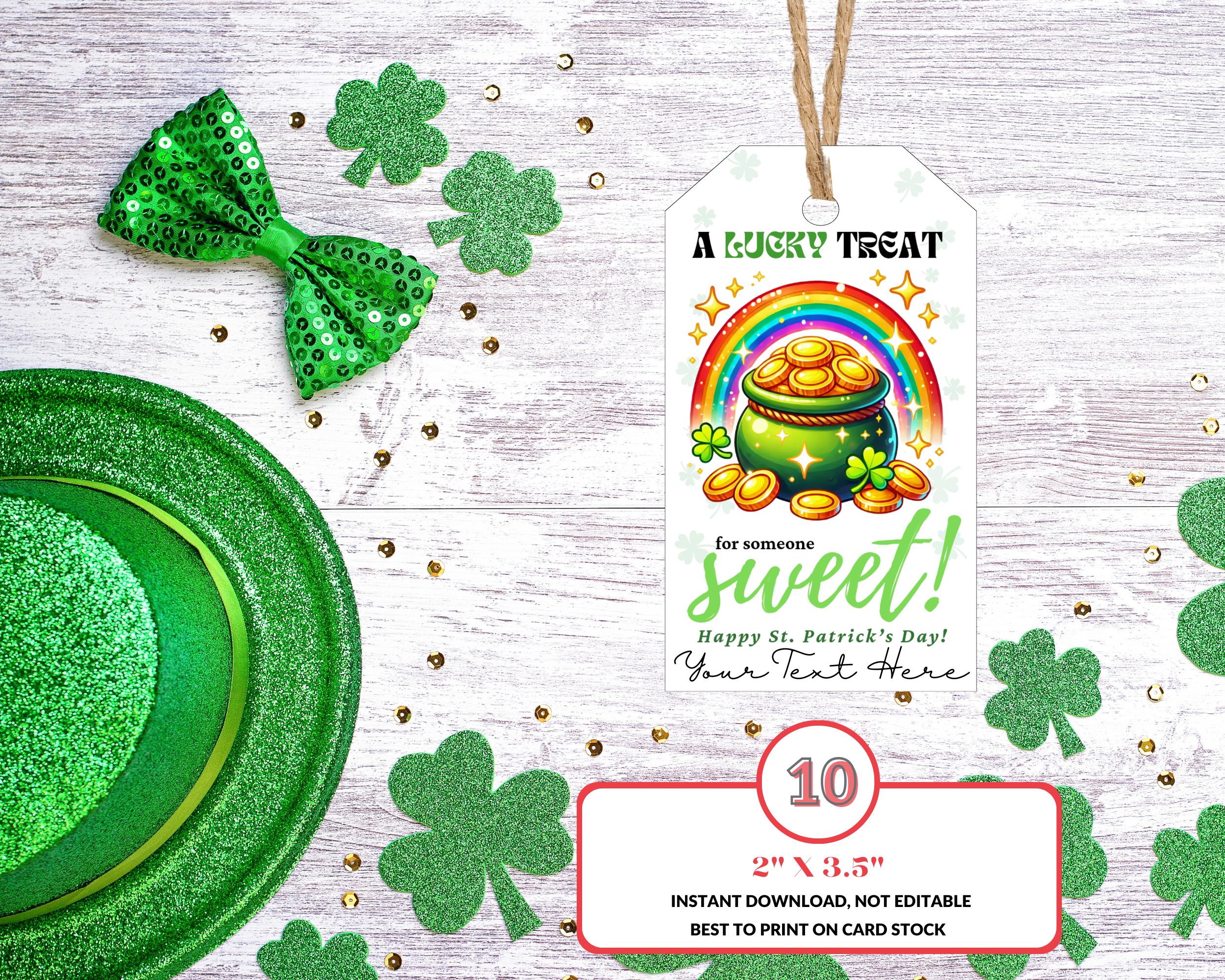 St. Patrick Day Gift Tags, Printable St Patrick's Day Gift Tag, Instant ...