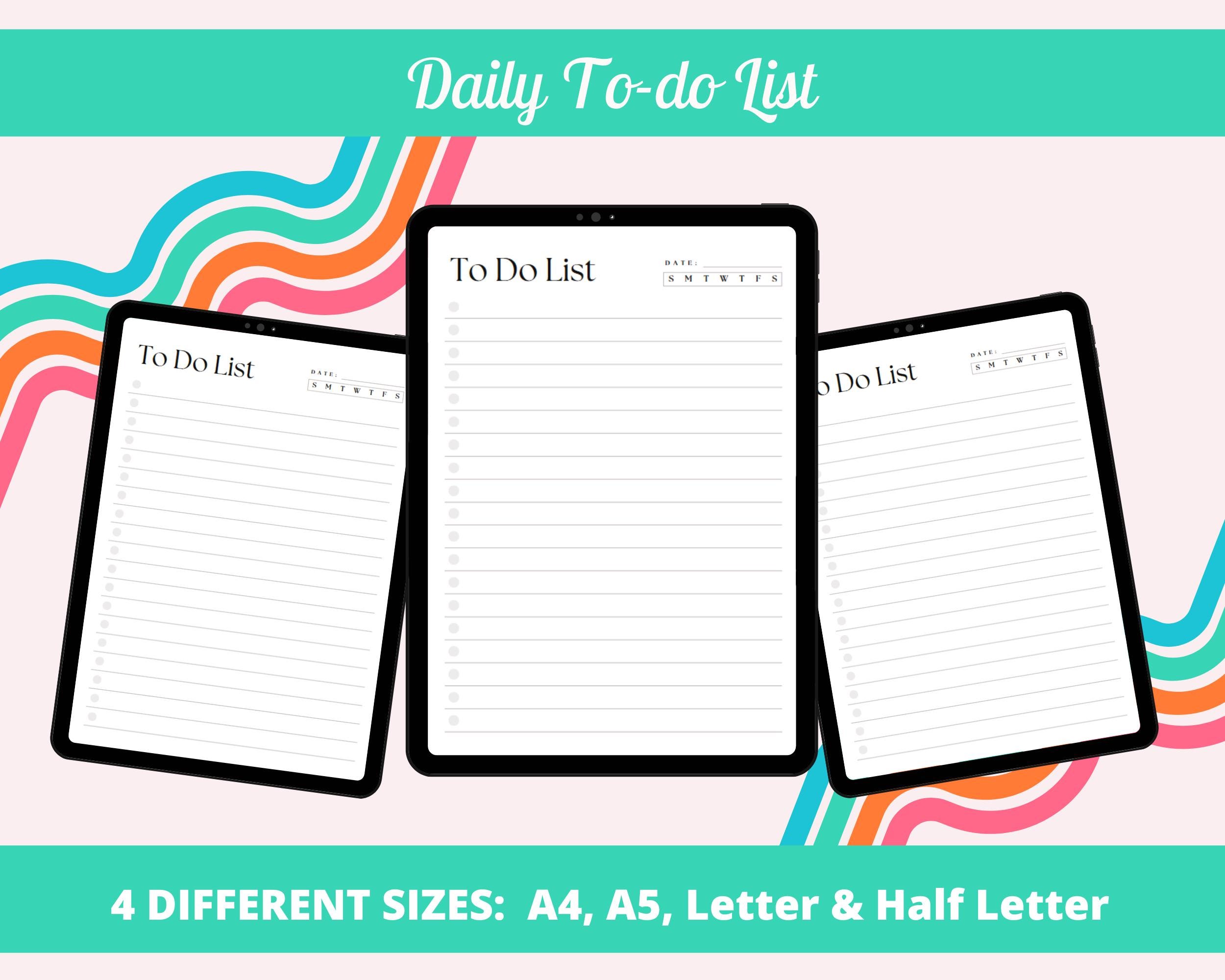 To-do List Printable, Task Management Template, Daily Planner ...