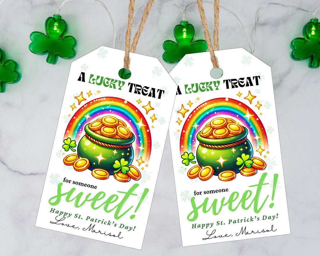 St. Patrick Day Gift Tags, Printable St Patrick's Day Gift Tag, Instant ...
