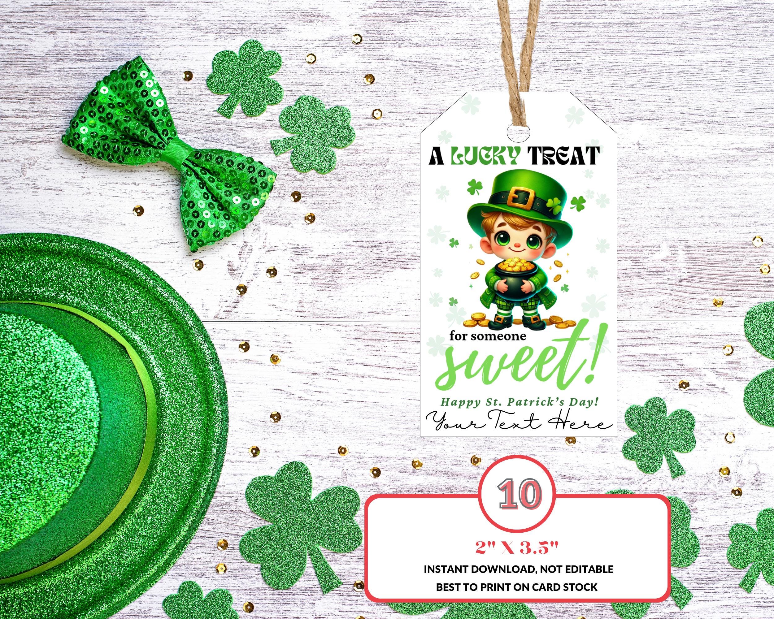 St. Patrick Day Gift Tags, Printable St Patrick's Day Gift Tag, Instant ...