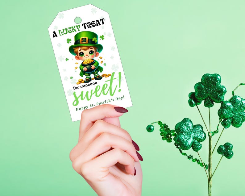St. Patrick Day Gift Tags, Printable St Patrick's Day Gift Tag, Instant ...