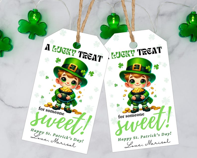 St. Patrick Day Gift Tags, Printable St Patrick's Day Gift Tag, Instant ...