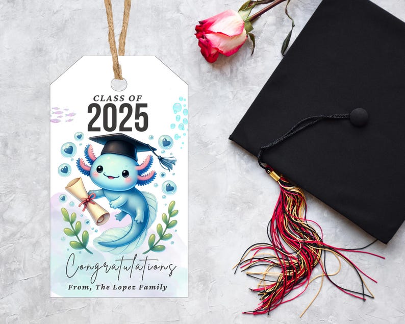 Printable Graduation Gift Tags, Congrats Class of 2025 Tag ...