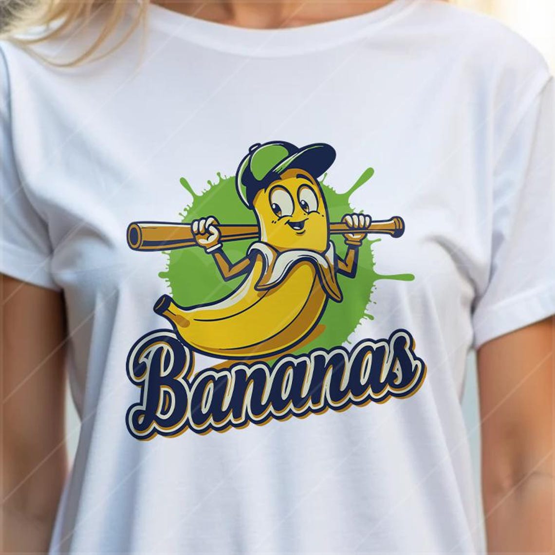 Let’s Go Bananas Baseball PNG SVG Bundle, Funny Banana Sports Team ...