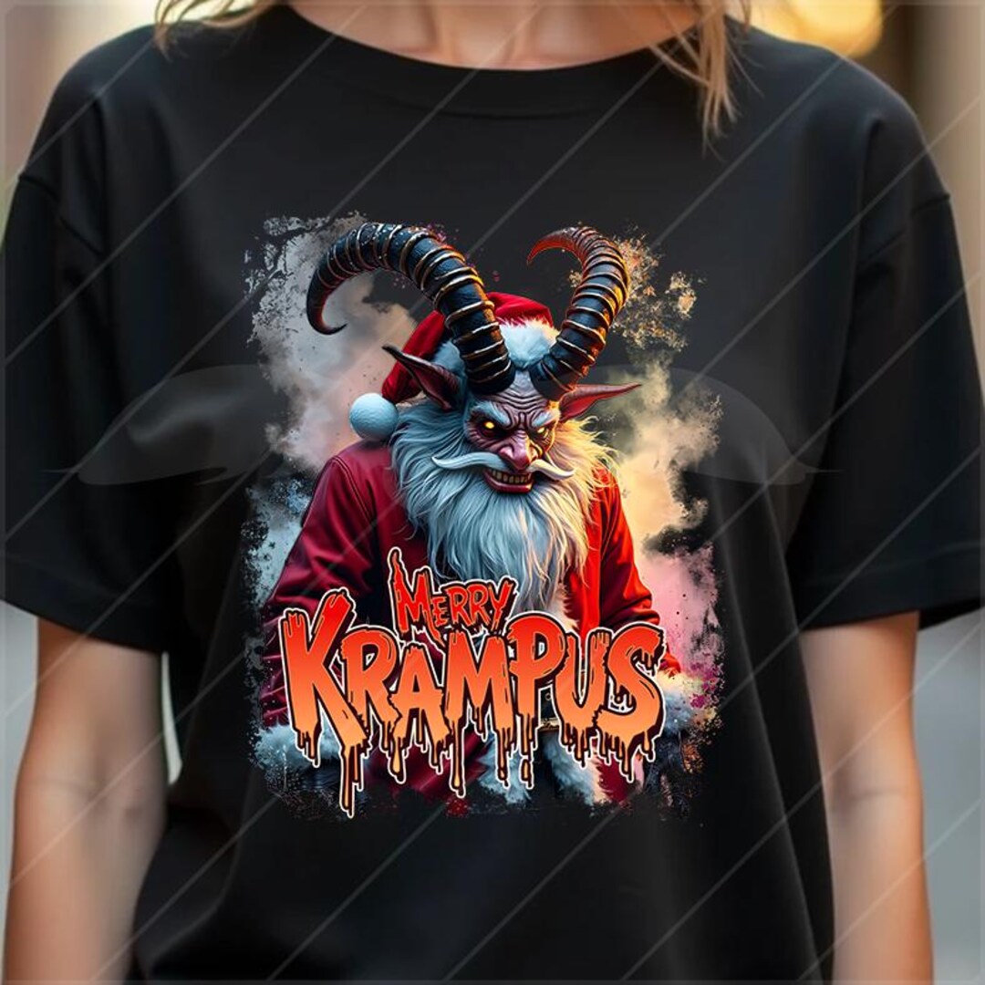 Merry Krampus Christmas PNG, Scary Christmas Devil PNG, Dark Humor ...