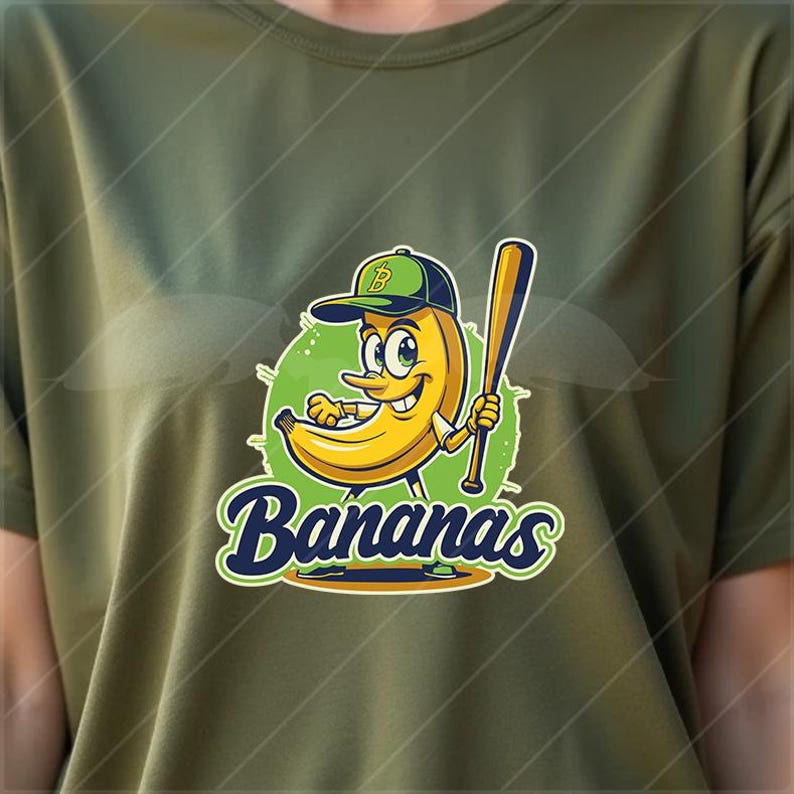Let’s Go Bananas Baseball PNG SVG Bundle, Funny Banana Sports Team ...