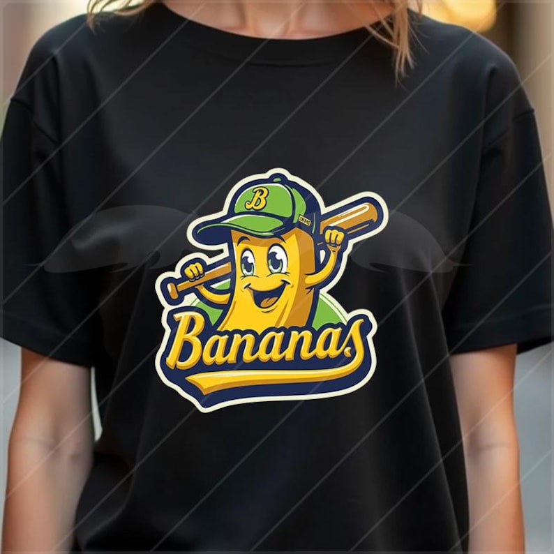 Let’s Go Bananas Baseball PNG SVG Bundle, Funny Banana Sports Team ...