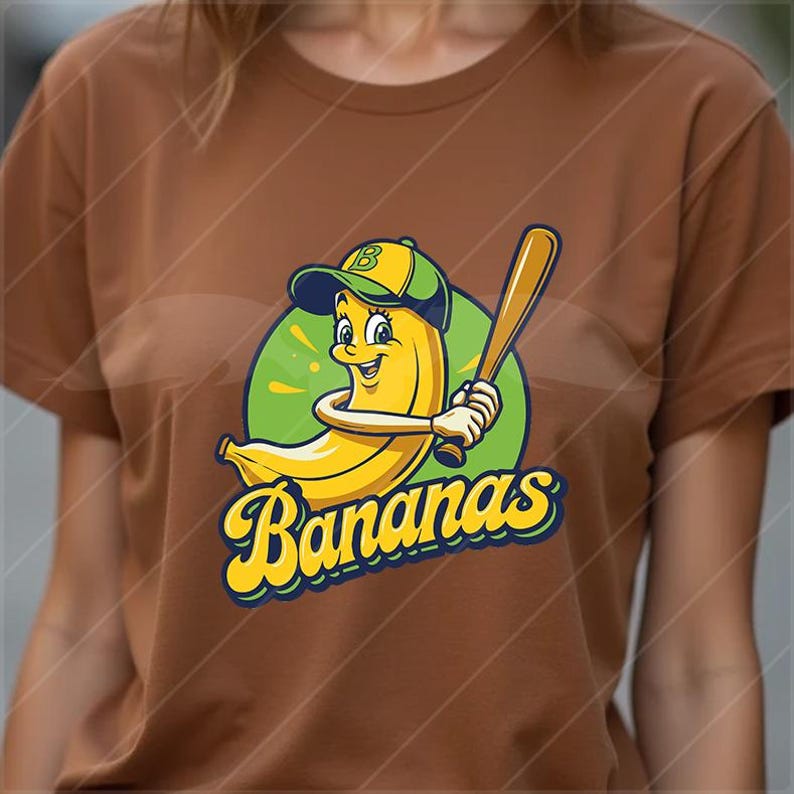 Let’s Go Bananas Baseball PNG SVG Bundle, Funny Banana Sports Team ...
