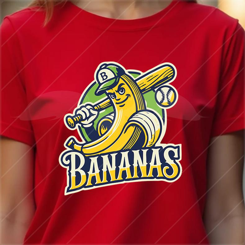 Let’s Go Bananas Baseball PNG SVG Bundle, Funny Banana Sports Team ...