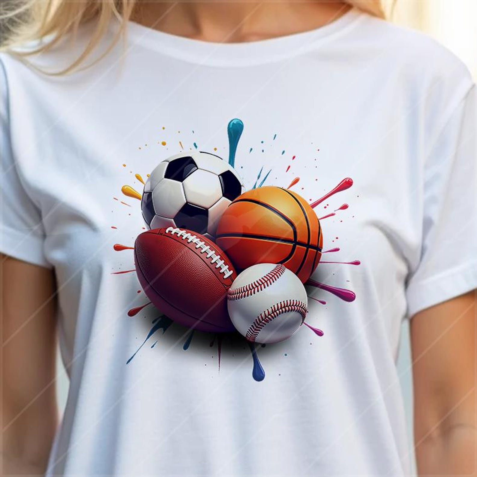 Sports Balls PNG Bundle, Soccer & Football Clipart, Game Day Shirt PNG ...