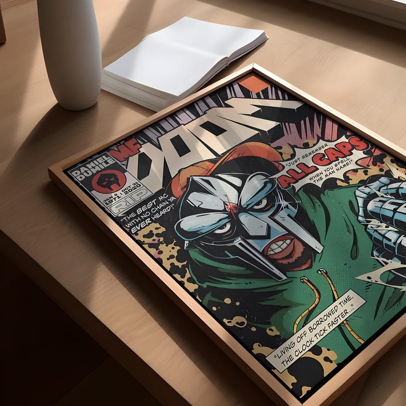 Hip Hop 90s MF Doom Comic Cover Print MF DOOM Classic Cover Retro ...