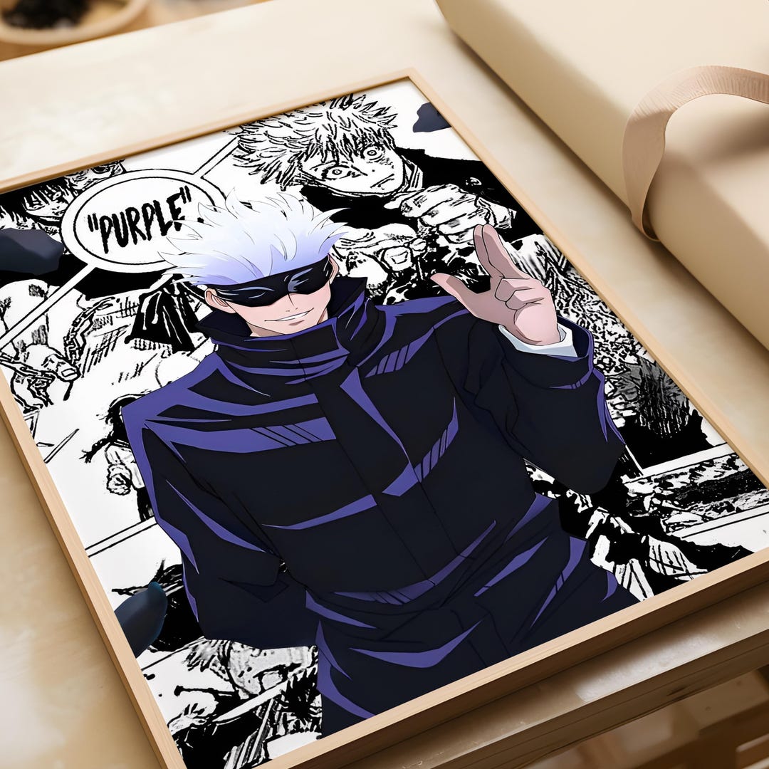 Satoru Gojo Print Kinji Poster Anime Gift Poster Anime Manga Art Print ...