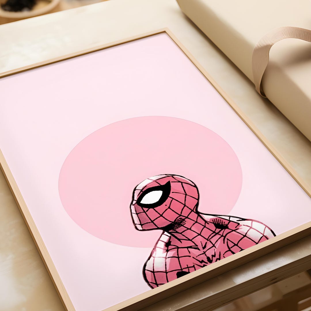 Spiderman Poster the Spider Verse Print Marvel Wall Art Gift Retro Art ...
