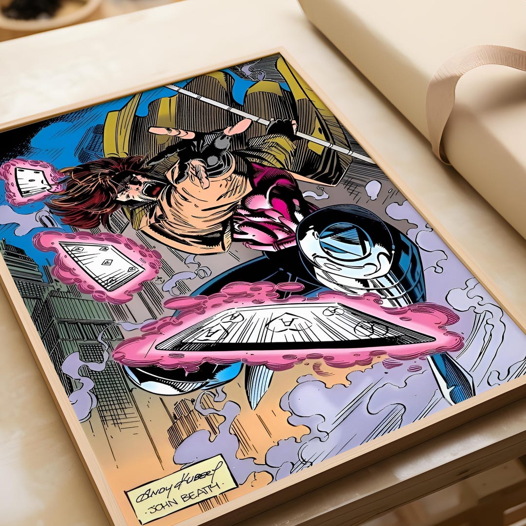 X-men Gambit Classic Comic Covers X-men Poster Cover Retro Print Gambit ...