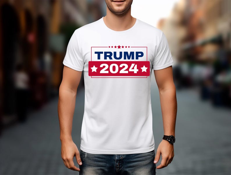 President Trump 2024 White Shirt, Custom Republican Election Tee ...