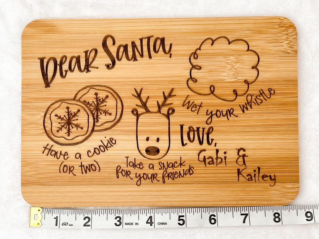 Personalized Santa Tray Christmas Santa Tray Santa Cookie Tray Santa ...