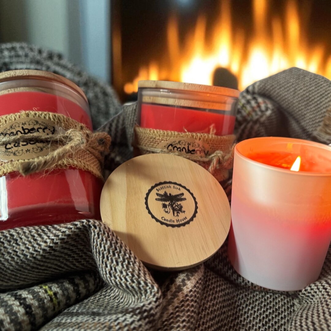 Cranberry Cascade Candle *14oz Jar - Scottish Sith Candle House - Etsy