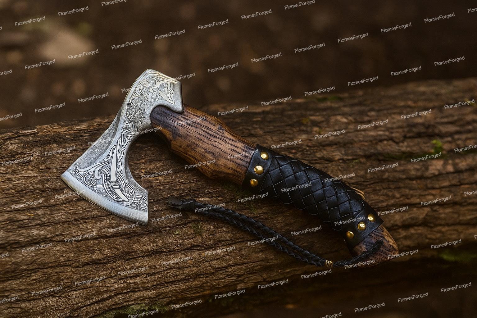 Viking Axe | Hand Forged Carbon Steel Outdoor Hatchet With Ashwood ...