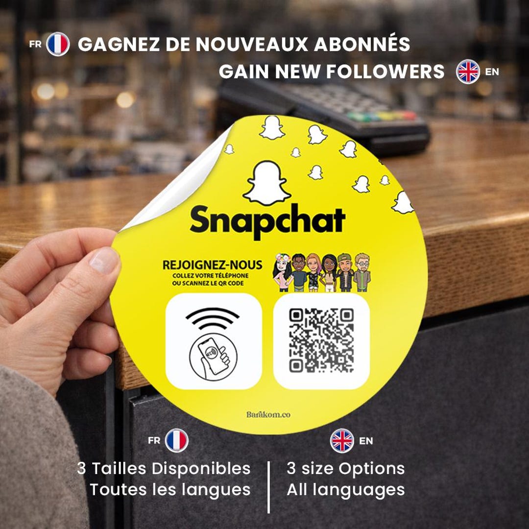 Snapchat QR Code & NFC Sticker – Grow Your Audience – Communication ...