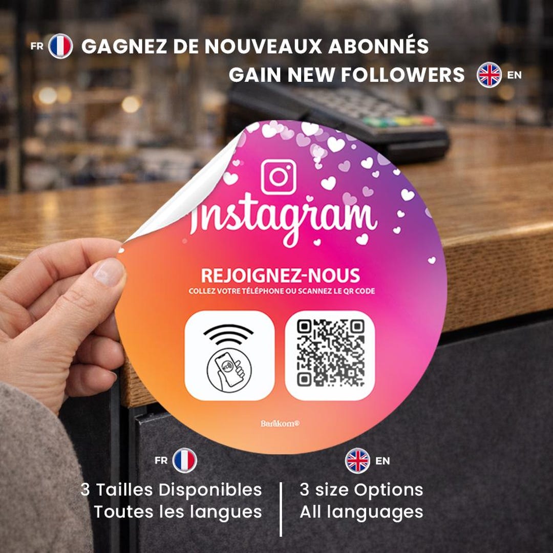 Instagram QR Code & NFC Sticker – Gain Followers – Professional Shop ...