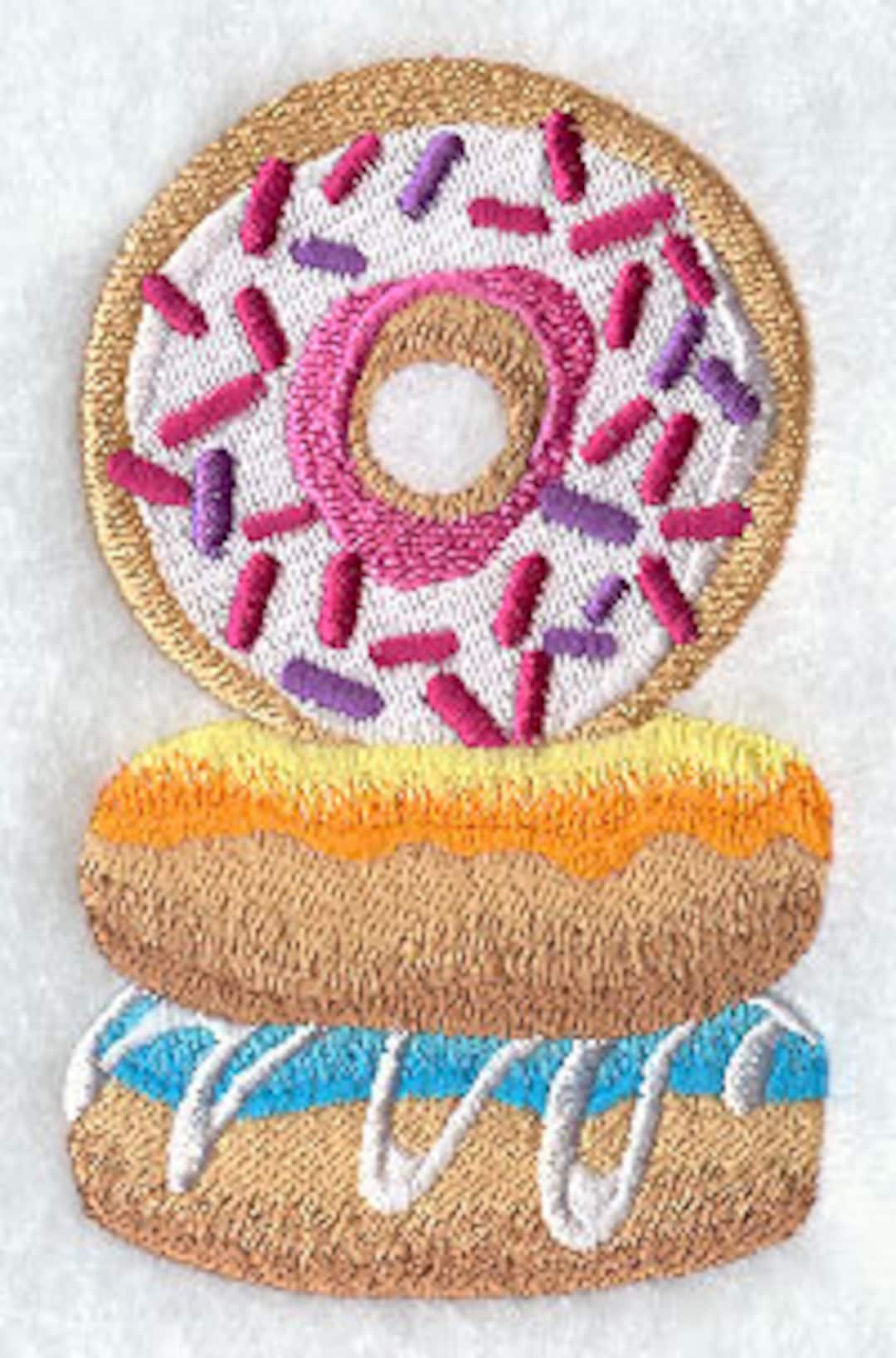 Embroidered Donut Towel: Stacking Donuts Terrycloth - Etsy