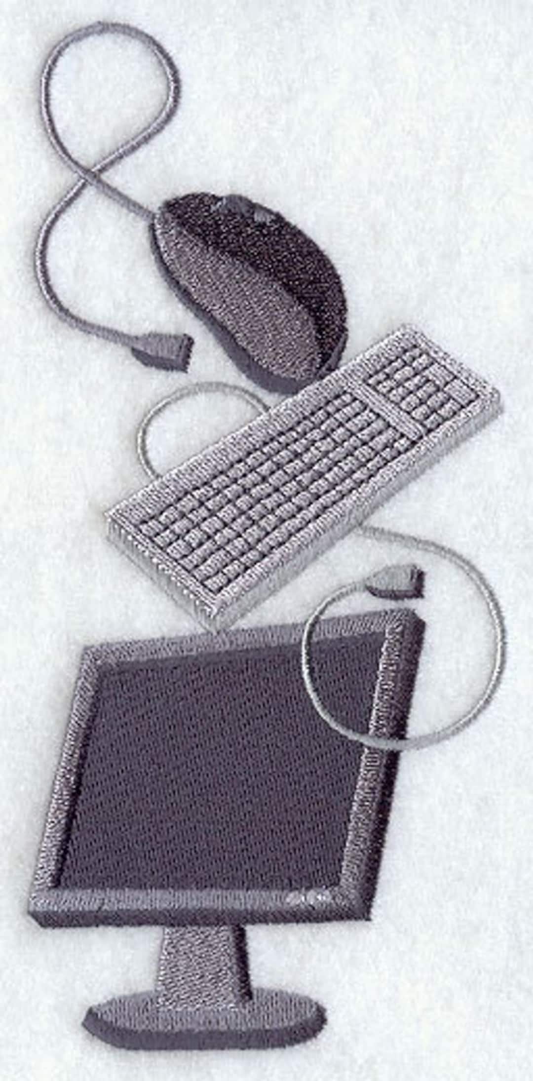 Embroidered Computer Towel - Keyboard Towel - Computers Towel -hand ...