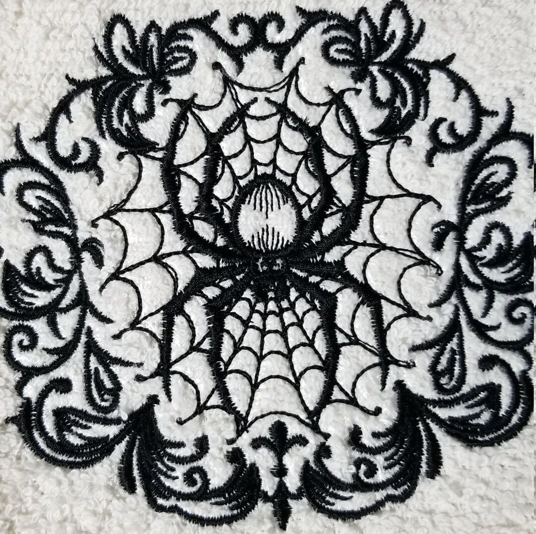 Spider Towel - Halloween Towel - Spiderweb Towel - Gothic Towel - Hand ...