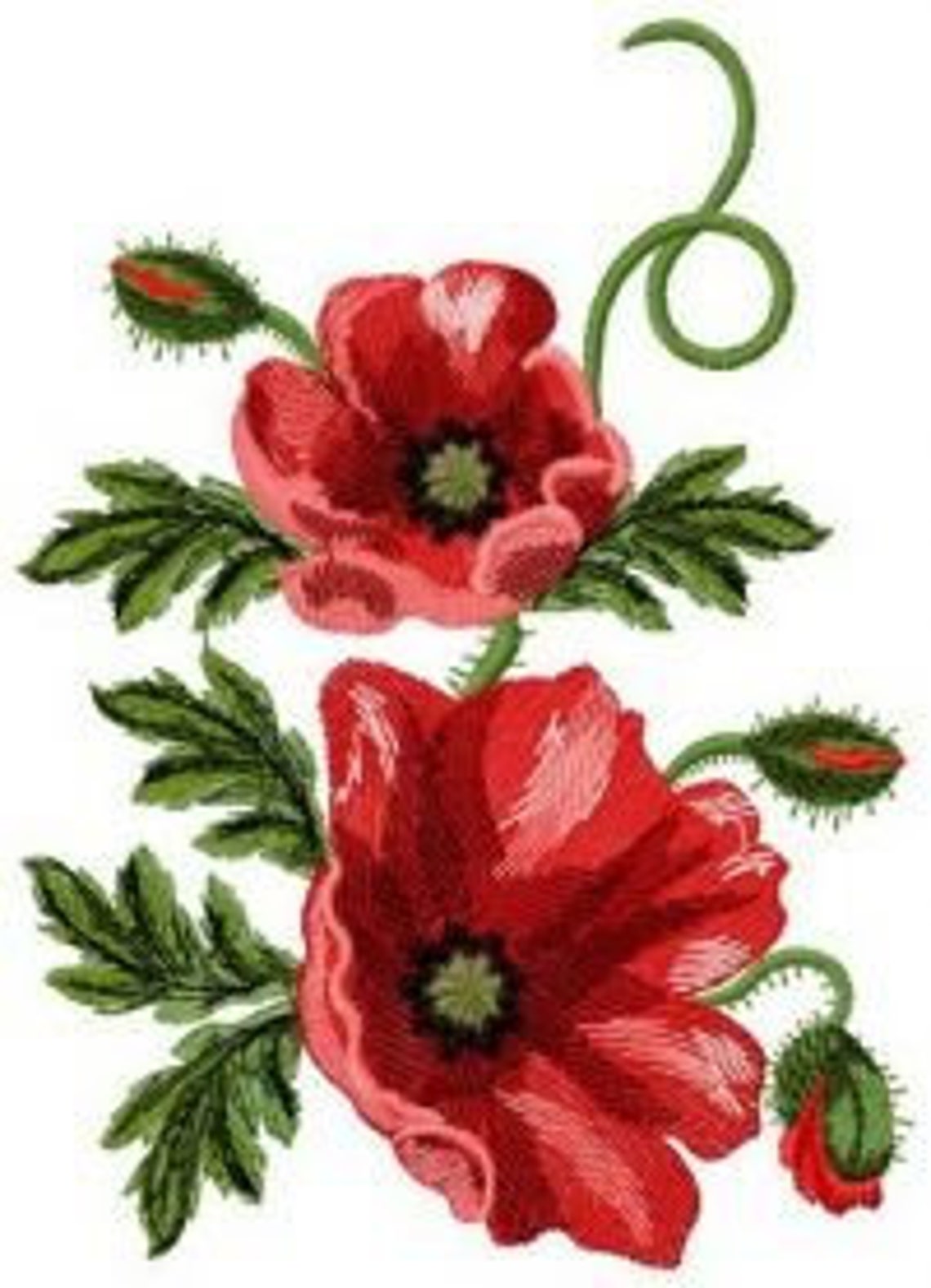 Poppy Towel - Poppies Towel - Embroidered Towel - Embroidered - Hand ...