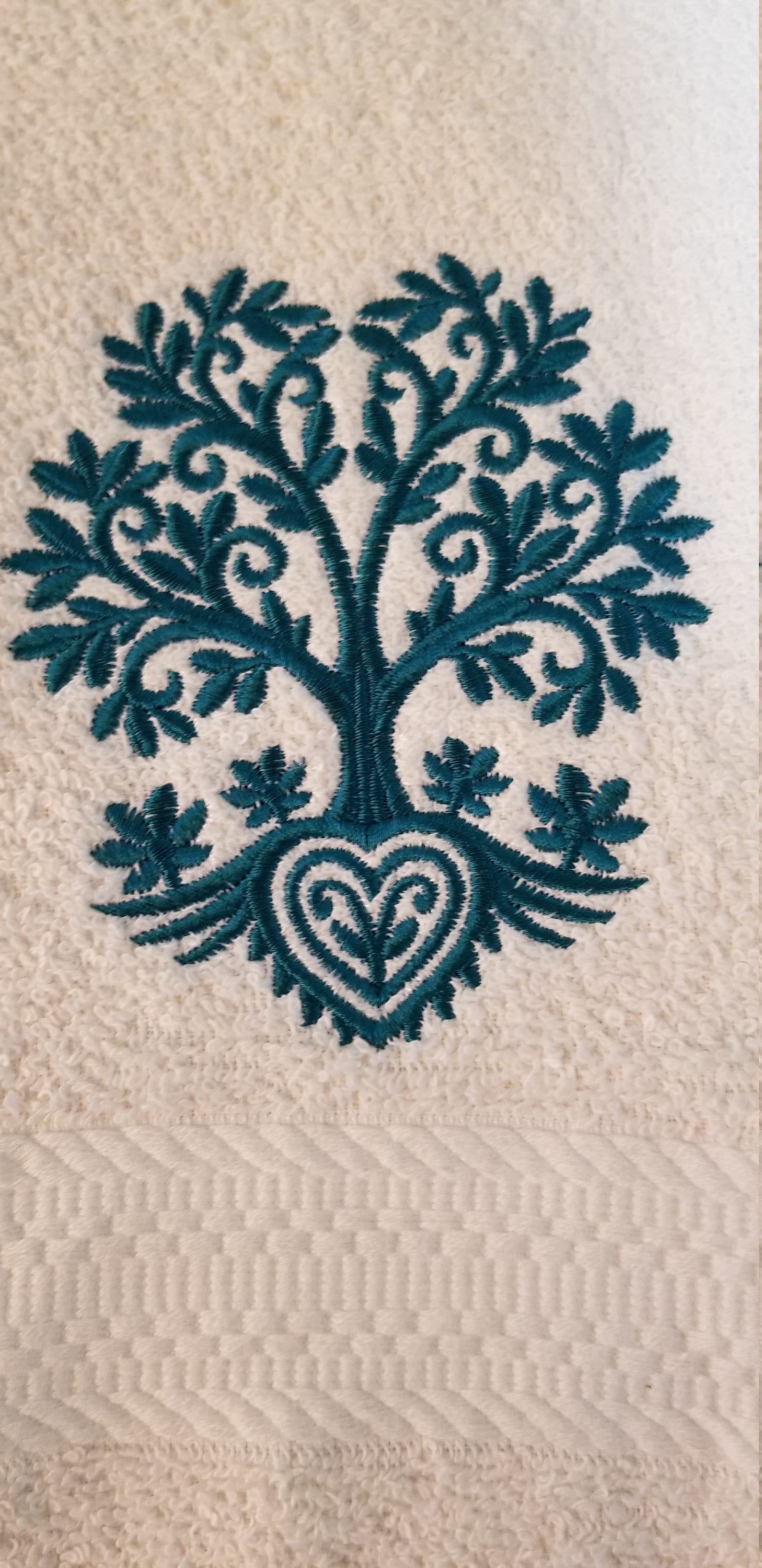 Tree Towel Embroidered Tree Towel Tree of Life Flour | Etsy