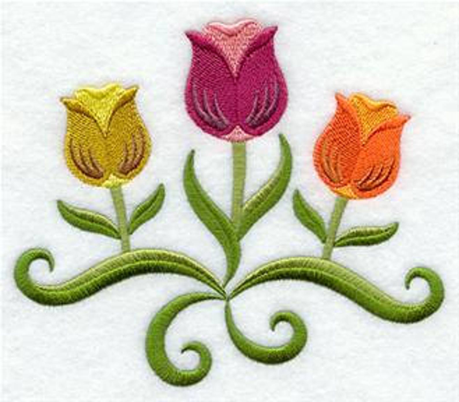 Tulip Towel Embroidered Towel Flower Towel Embroidered | Etsy