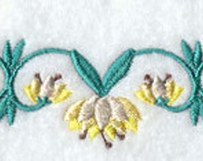 Lotus Towel - Embroidered Towel - Flower Towel - Hand Towel -bath Towel ...