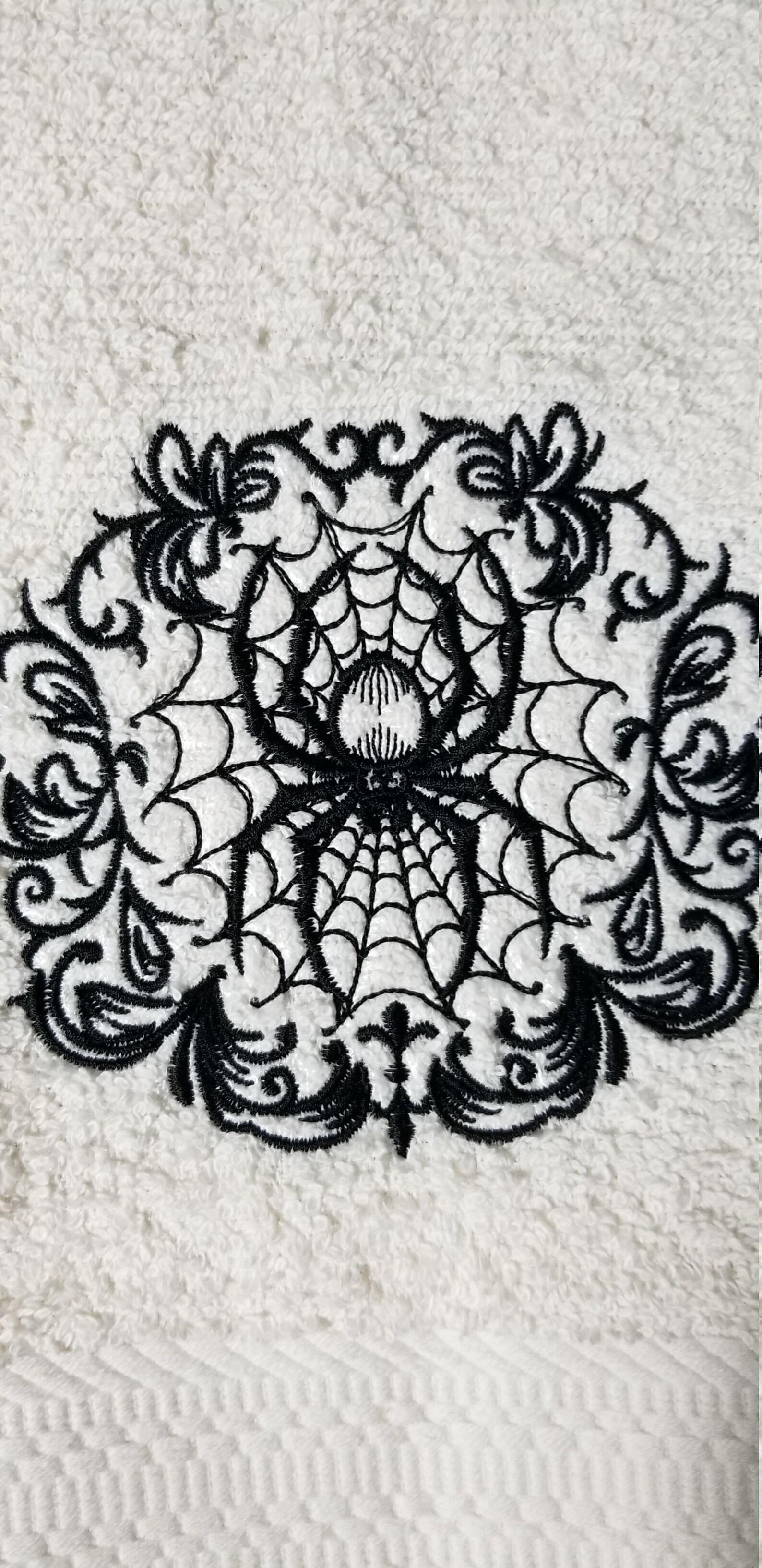 Spider Towel - Halloween Towel - Spiderweb Towel - Gothic Towel - Hand ...