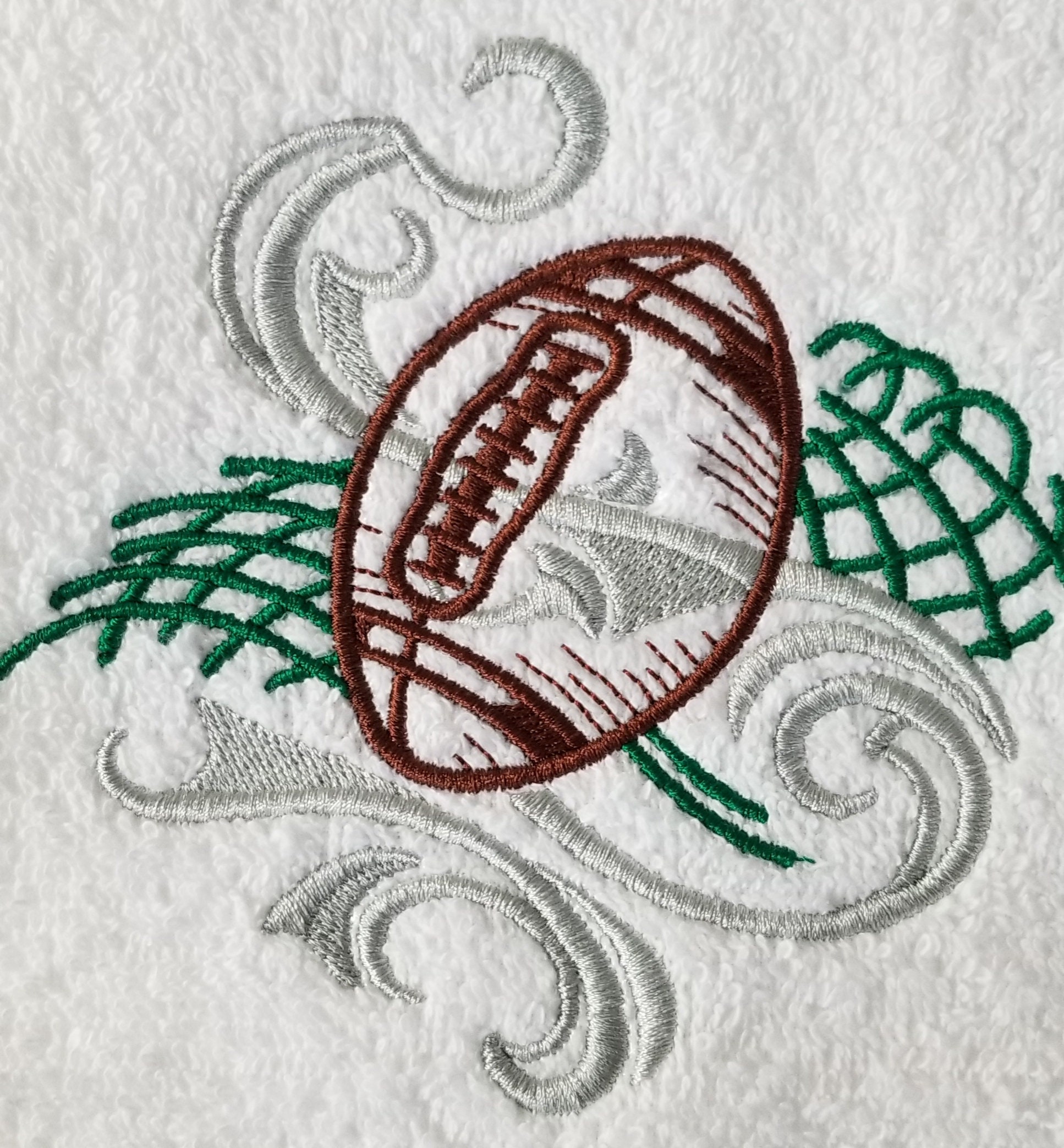 Football Towel Sports Towel Embroidered Towel Football | Etsy