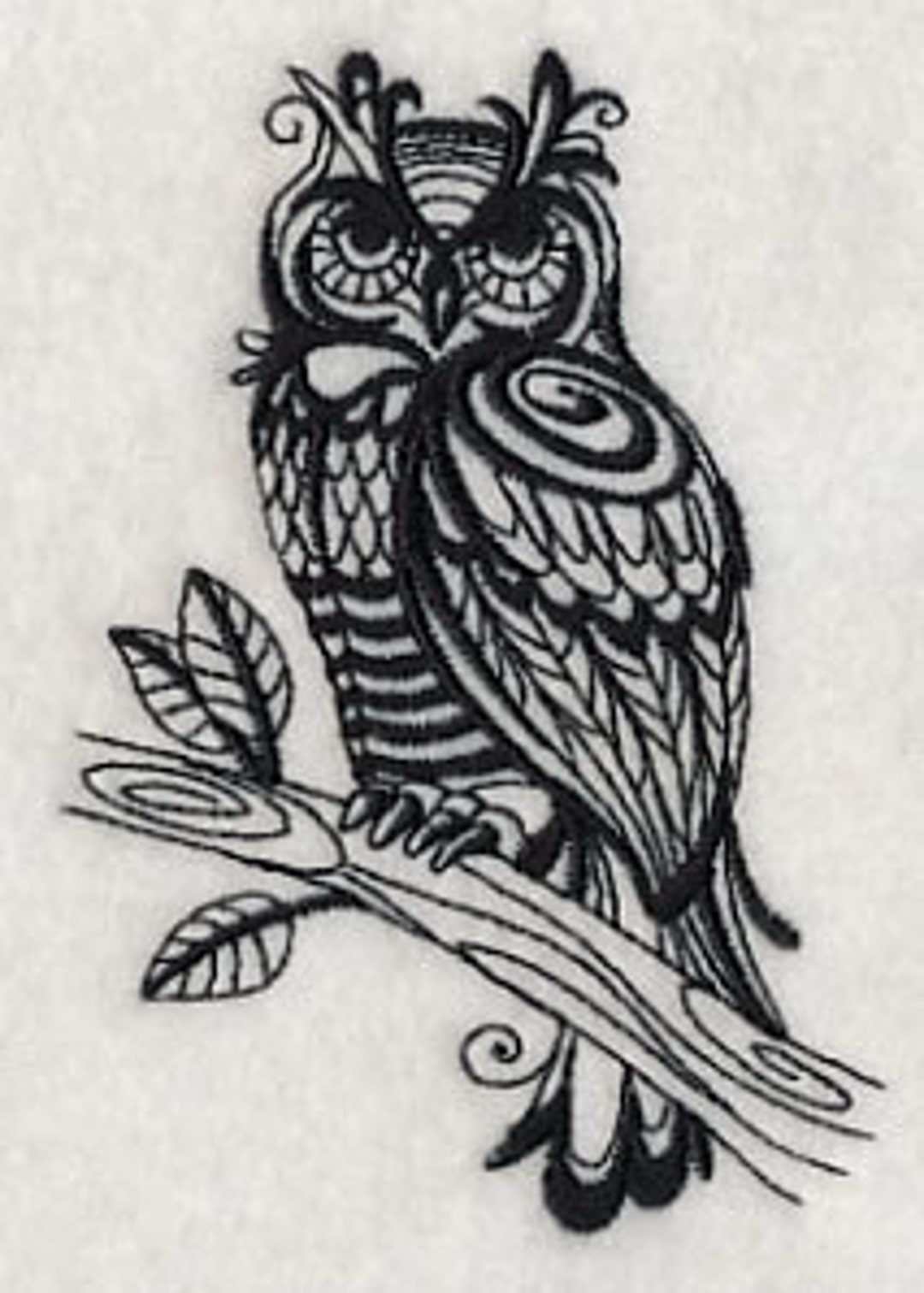 Owl Towel Sage Owl Towel Blackwork Towel Hand Towel Bath Towel Apron ...