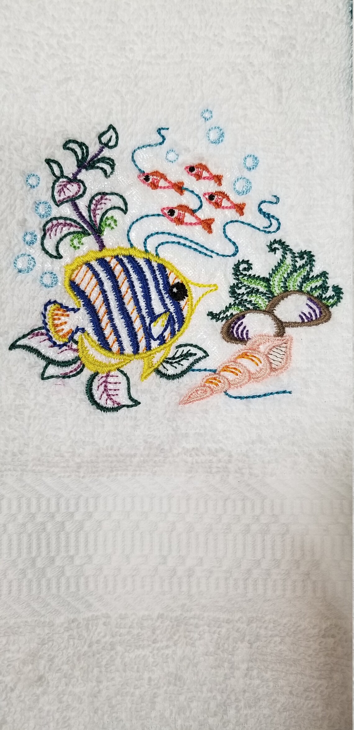 Sea Shells Towel Shell Towel Fish Towel Tropical - Etsy