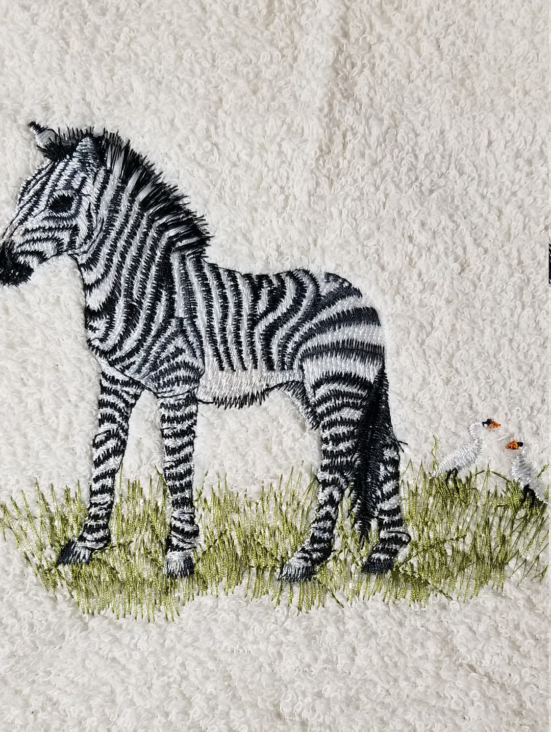 Zebra Towel - Embroidered Towel - Towel - Baby Zebra Towel - Hand Towel ...