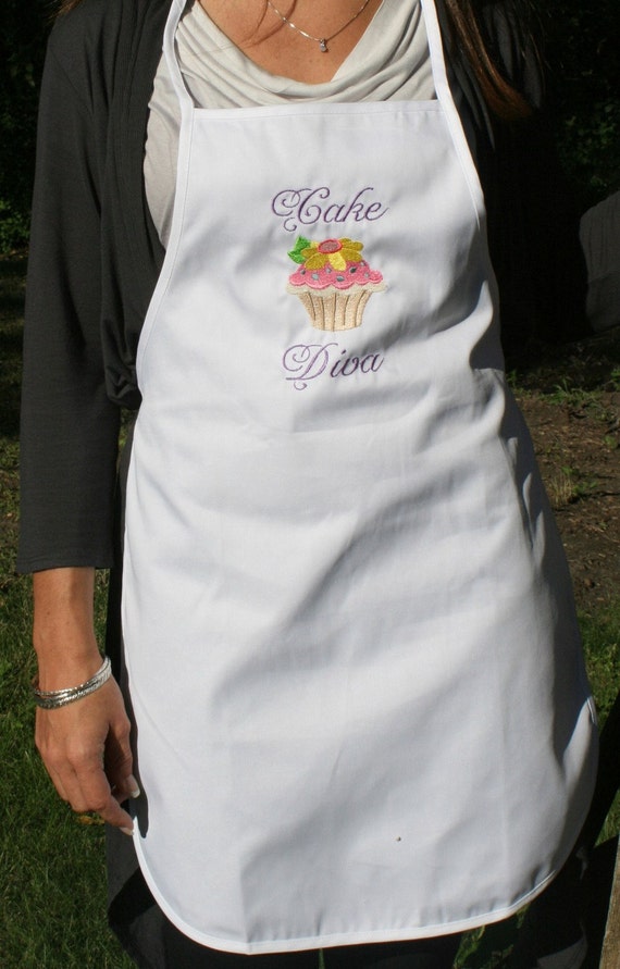 Cupcake Apron CAKE Apron DIVA Apron Personalized Apron | Etsy
