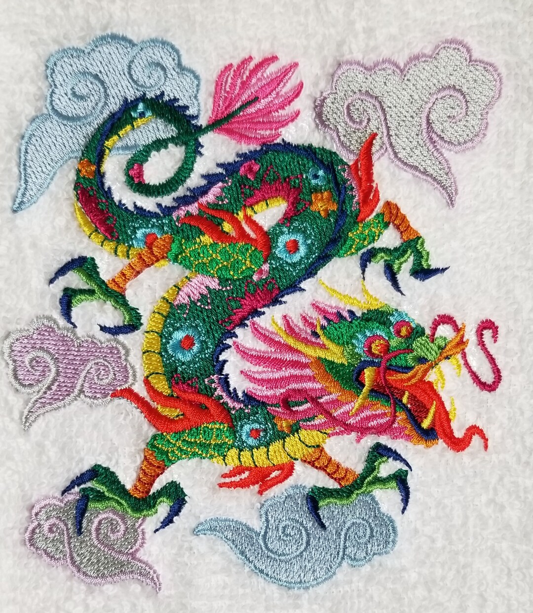 Dragon Towel - Embroidered Towel - Asian Towel - Dragon - Hand Towel ...